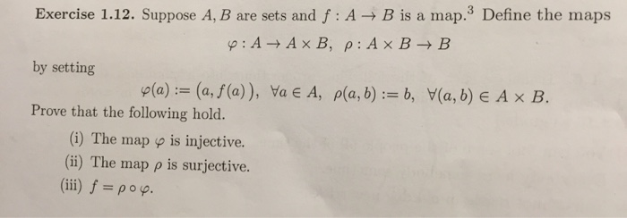 Solved Suppose A, B are sets and f: A rightarrow B is a | Chegg.com