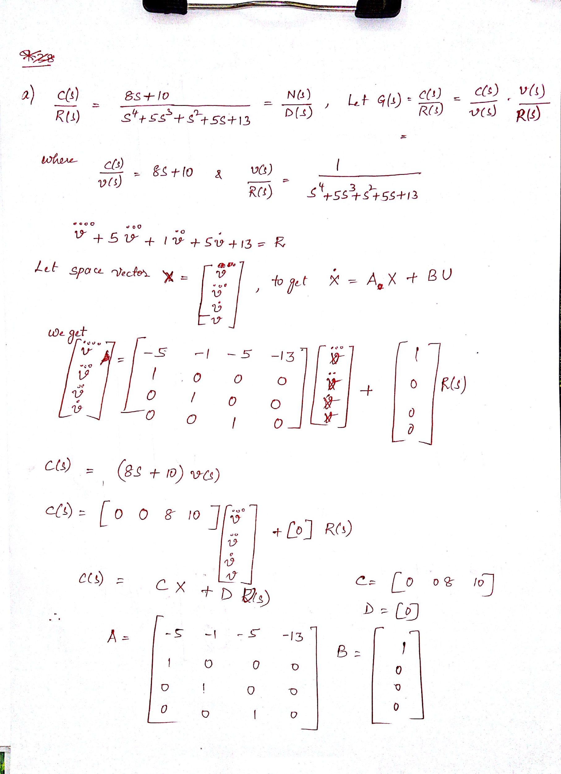 (Solved) - For each system shown in Figure P3.9, write the state ...