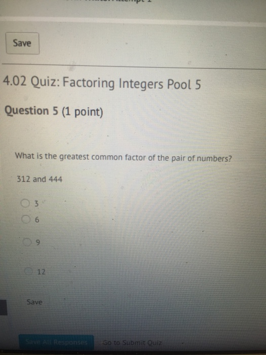 Solved What is the greatest common factor of the pair of | Chegg.com
