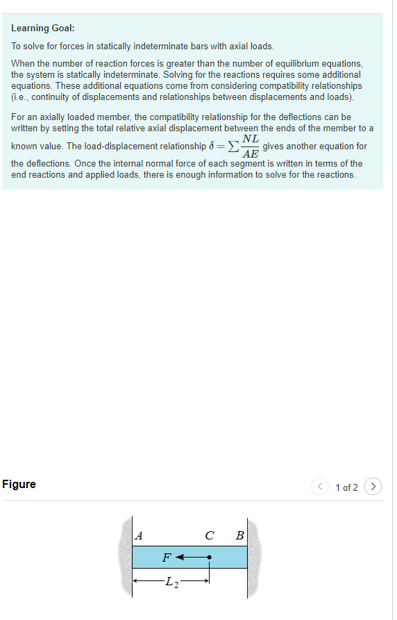 Solved Learning Goal: To solve for forces in statically | Chegg.com