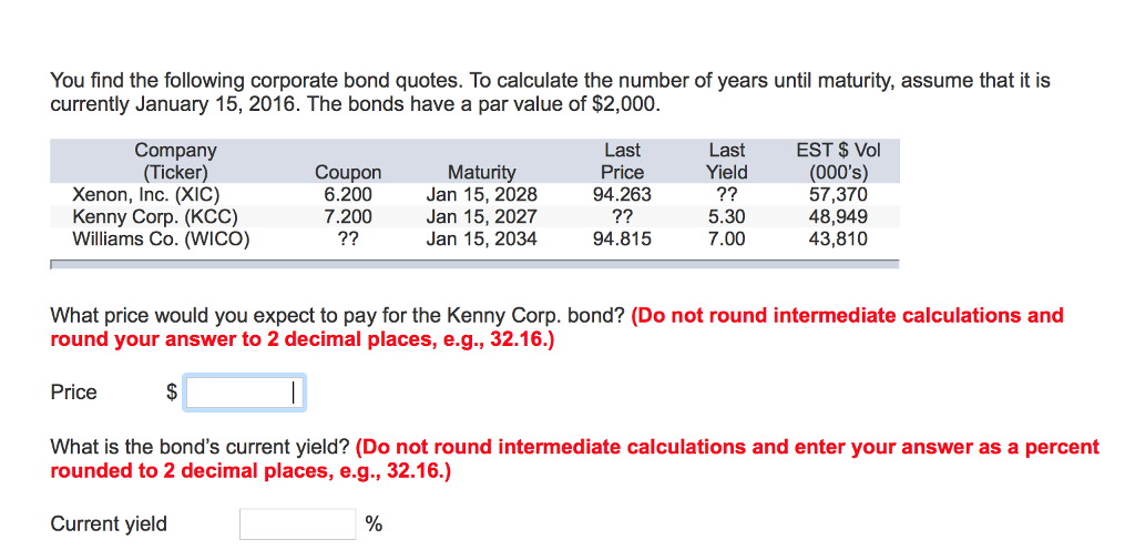 Solved You find the following corporate bond quotes. To | Chegg.com