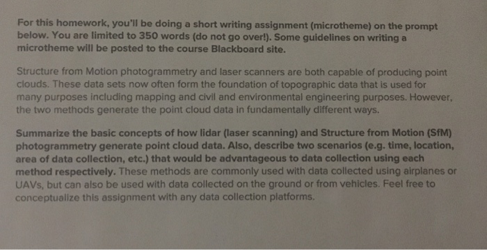 Solved For this homework, you'll be doing a short writing | Chegg.com