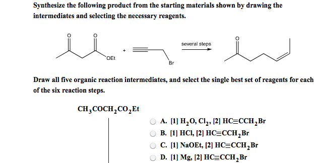 Solved Synthesize the following product from the starting | Chegg.com