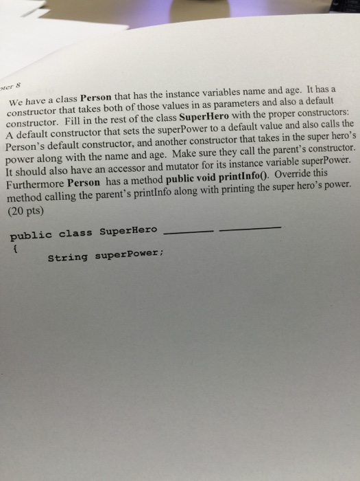 Solved We have a class PERSON that has the instance | Chegg.com
