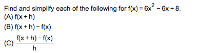 Solved Find and simplify each of the following for f(x) = | Chegg.com