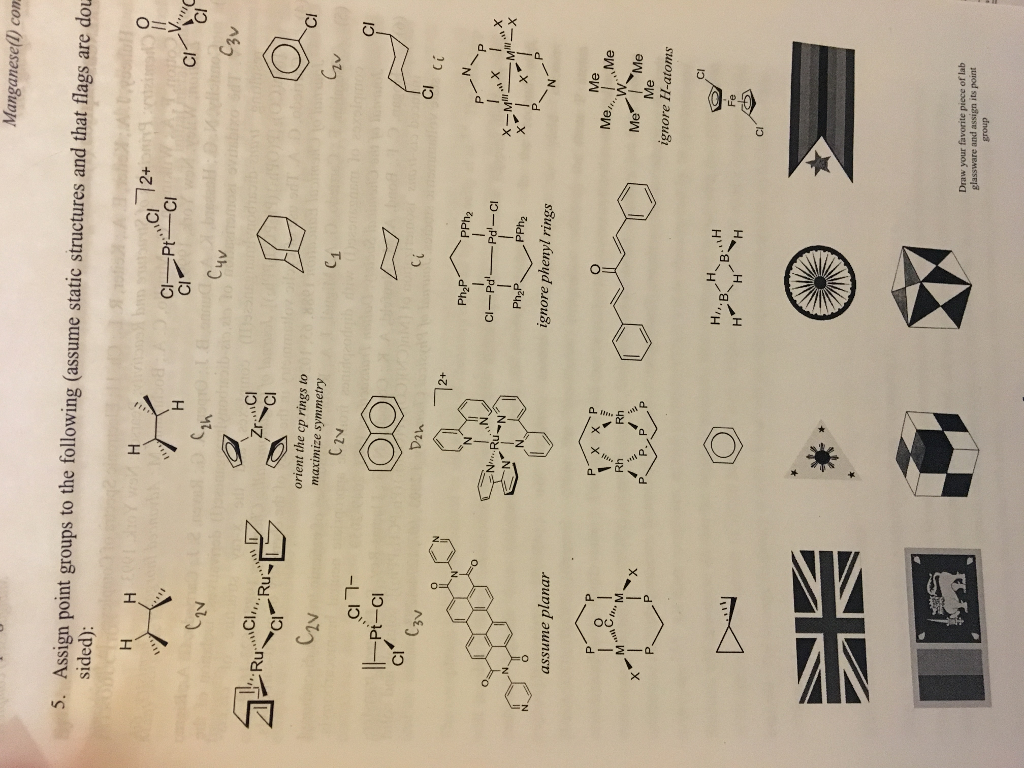 Solved Assign point groups to the following (assume static | Chegg.com