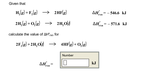 Solved Given that H2(g) + F2(g) arrow 2HF(g) Delta H degree | Chegg.com
