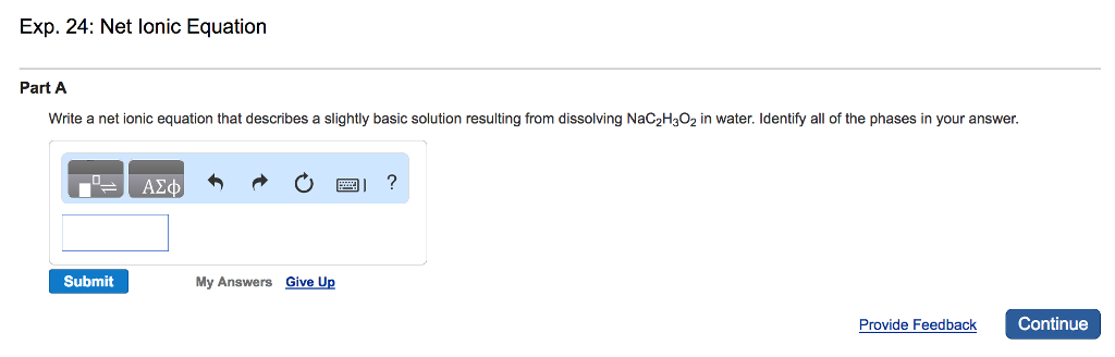 Solved Write a net ionic equation that describes a slightly | Chegg.com