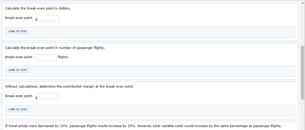 Solved Exercise 19-4 Comfi Airways, Inc., a small two-plane | Chegg.com