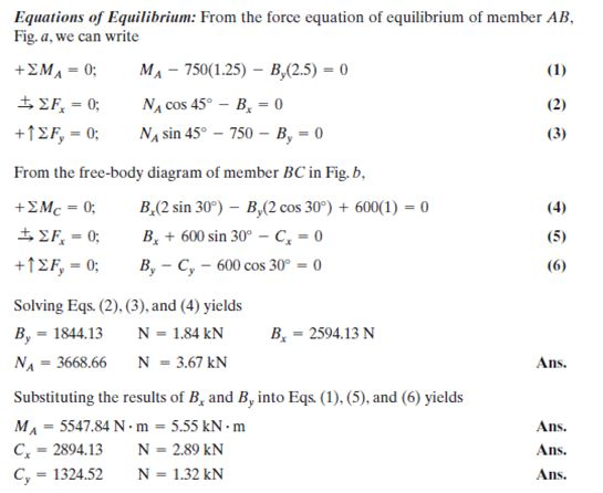 Matlab Determine the reactions at A and C. Need | Chegg.com