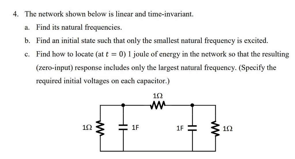 Solved 4. The network shown below is linear and | Chegg.com