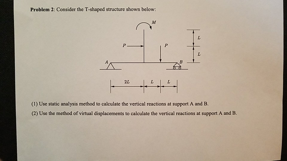 Solved Consider the T-shaped structure shown below: 1) Use | Chegg.com