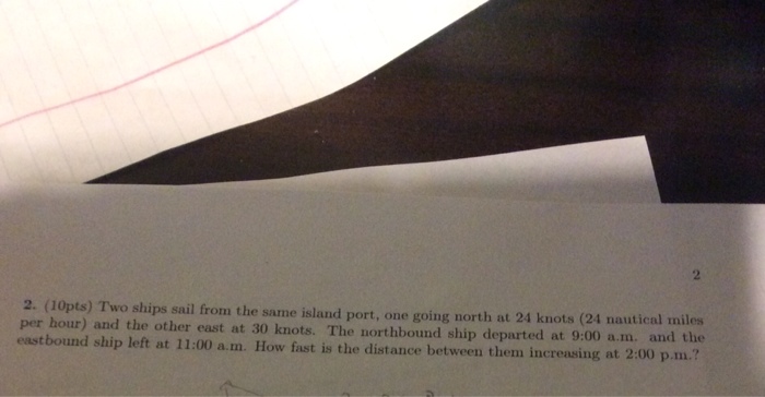 Solved Two ships sail from the same island port, one going | Chegg.com