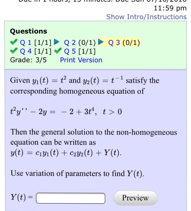 Solved given y1(t)=t^2 and y2(t)=-t, satisfy the | Chegg.com