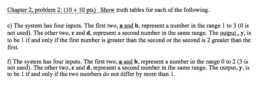 Solved Show truth tables for each of the following. The | Chegg.com
