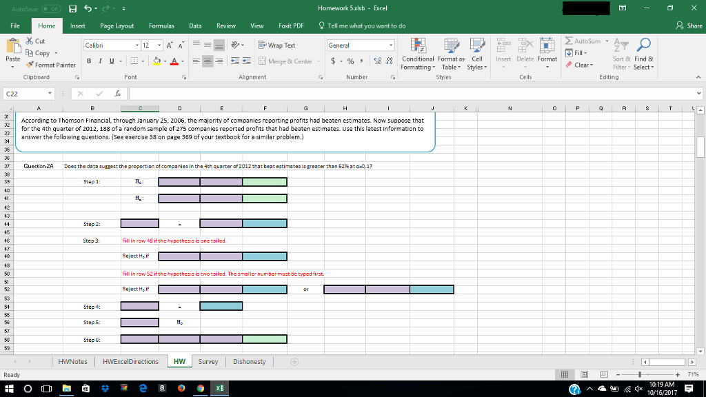 Solved Homework 5xlsb Excel Insert Page Layout Formulasdata