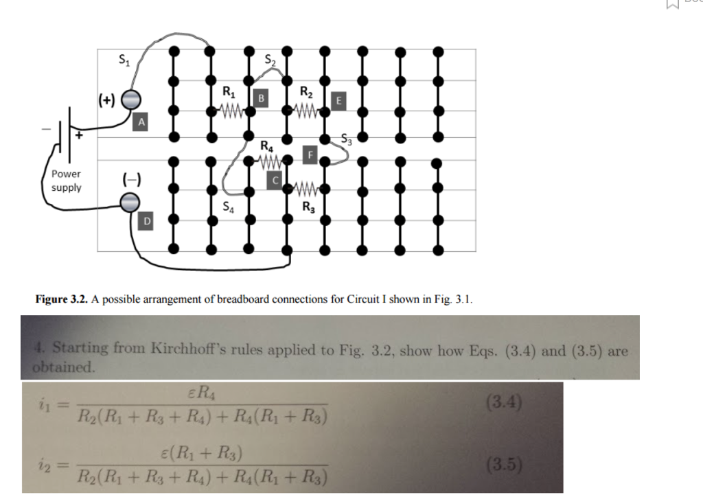 Solved A possible arrangement of breadboard connections | Chegg.com