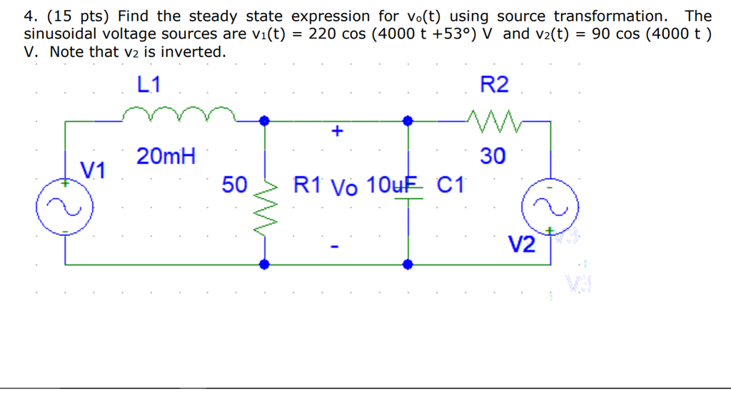Solved 4. (15 pts) Find the steady state expression for | Chegg.com