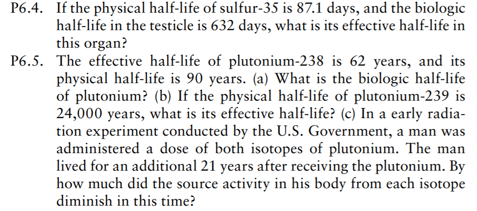 Solved If the physical half-life of sulfur-35 is 87.1 days, | Chegg.com