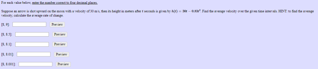 Solved For each value below, enter the number correct to | Chegg.com