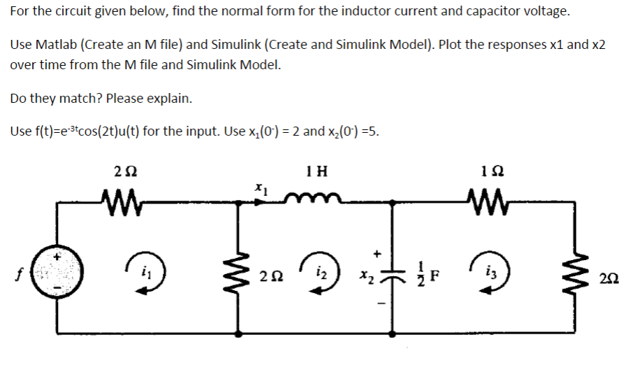 For the circuit given below, find the normal form for | Chegg.com