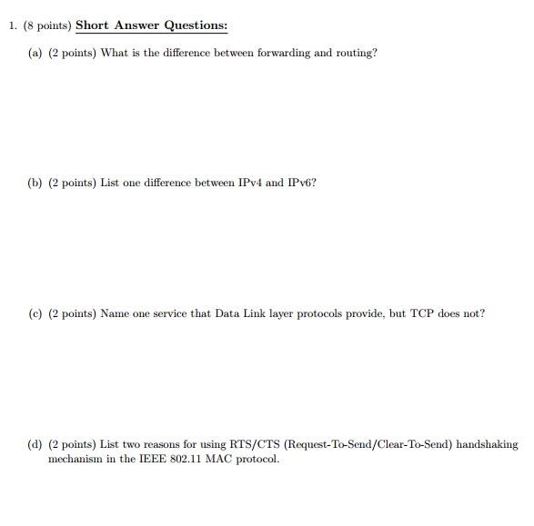 Solved (a). What is the difference between forwarding and | Chegg.com