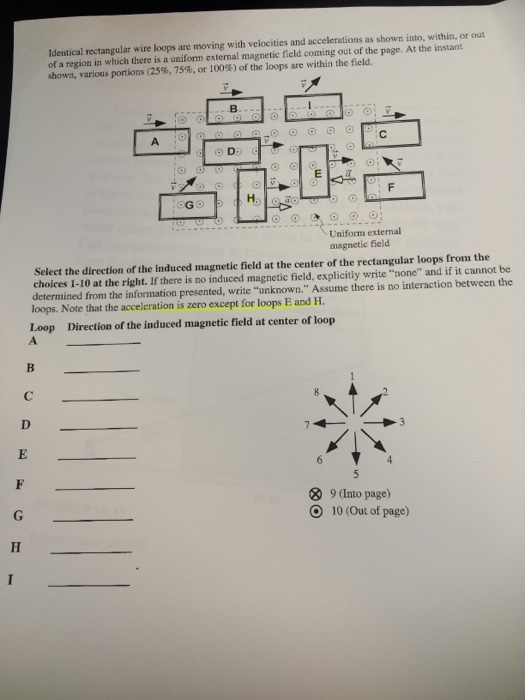 Solved Identical rectangular wire loops are moving with | Chegg.com