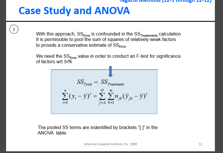 QUESTION 4 Chapter 12-Robust DOE part 7, "Using ANOVA | Chegg.com