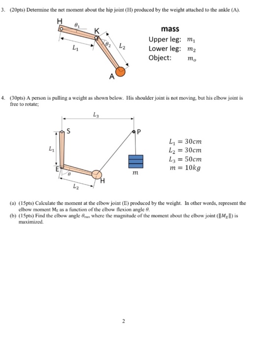 Solved Determine the net moment about the hip joint (H) | Chegg.com