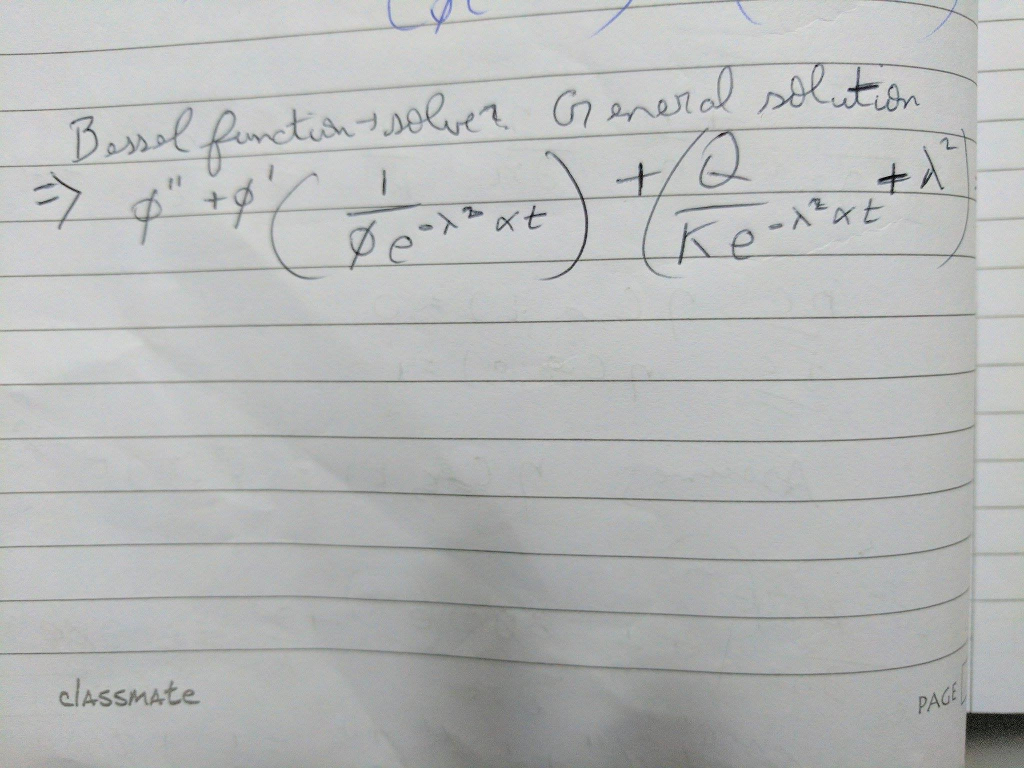 Solved Bessel function solve? General solution phi" + | Chegg.com