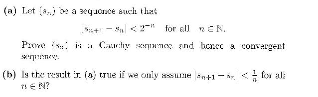 Solved Let (sn) be a sequence such that |sn+1 - sn|