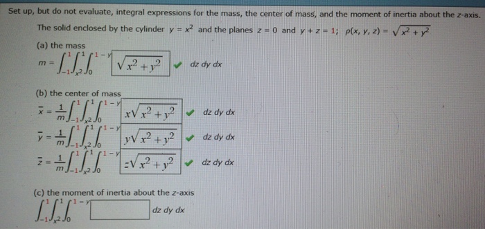 Solved Set up, but do not evaluate, integral expressions for | Chegg.com