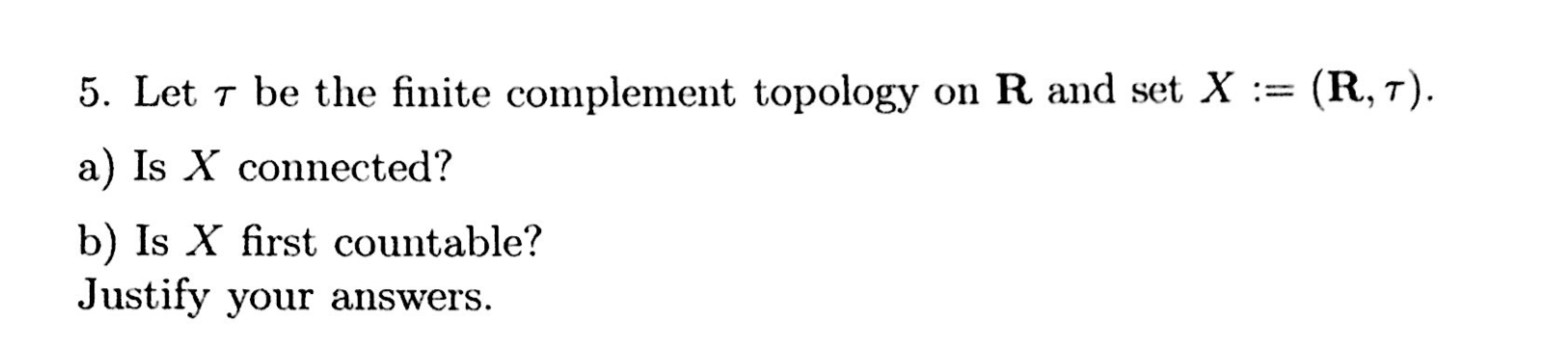 Solved Let r be the finite complement topology on R and set | Chegg.com