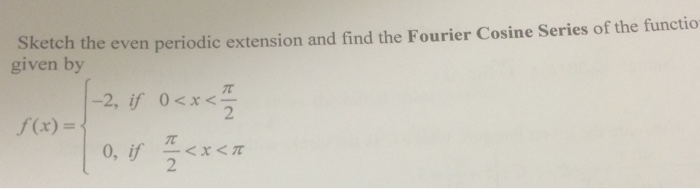 Solved Sketch the even periodic extension and find the | Chegg.com
