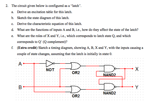 The circuit given below is configured as a "latch". | Chegg.com
