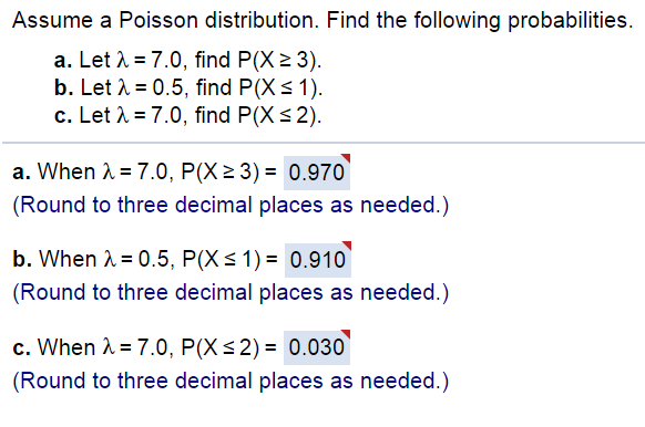 Solved Assume a Poisson distribution. Find the following | Chegg.com