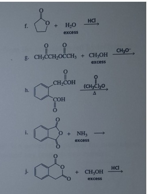 Solved HCI excess CH3O excess CH2COH COH O + NH3--> excess | Chegg.com