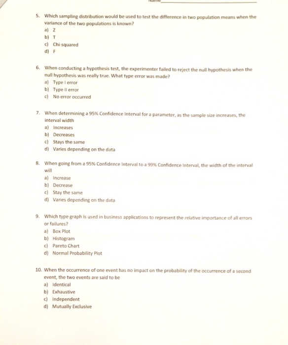 Solved Multiple choice: Clearly circle the correct answer. | Chegg.com