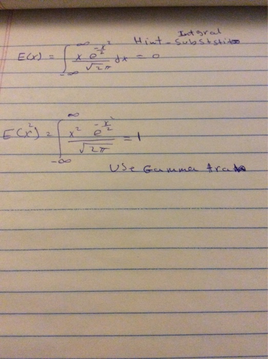 Solved E(x) = integral_-infinity^infinity x | Chegg.com