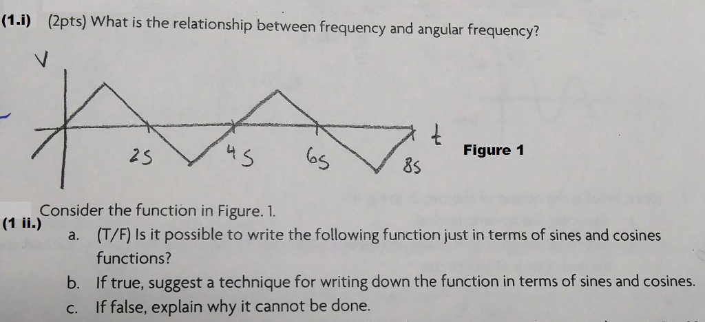 Solved (1.) (2pts) What is the relationship between | Chegg.com