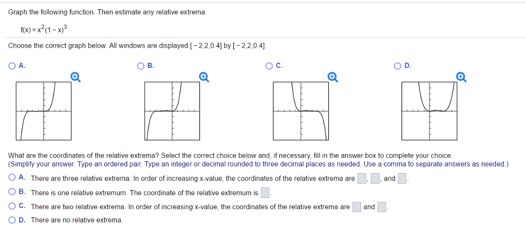 Solved Graph the following function. Then estimate any | Chegg.com