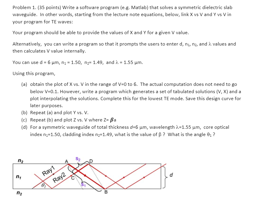 Write a software program (e.g. Matlab) that solves a | Chegg.com