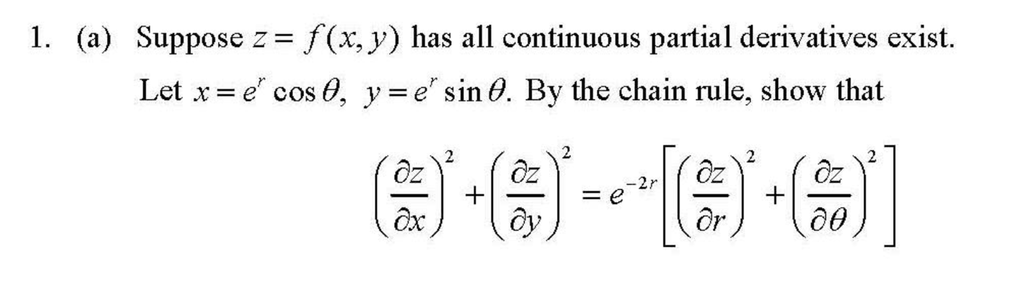 Solved Suppose z = f(x, y) has all continuous partial | Chegg.com