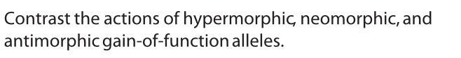 Solved Contrast the actions of hypermorphic, neomorphic, and | Chegg.com
