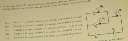 Solved A voltage source V, three switches and three | Chegg.com