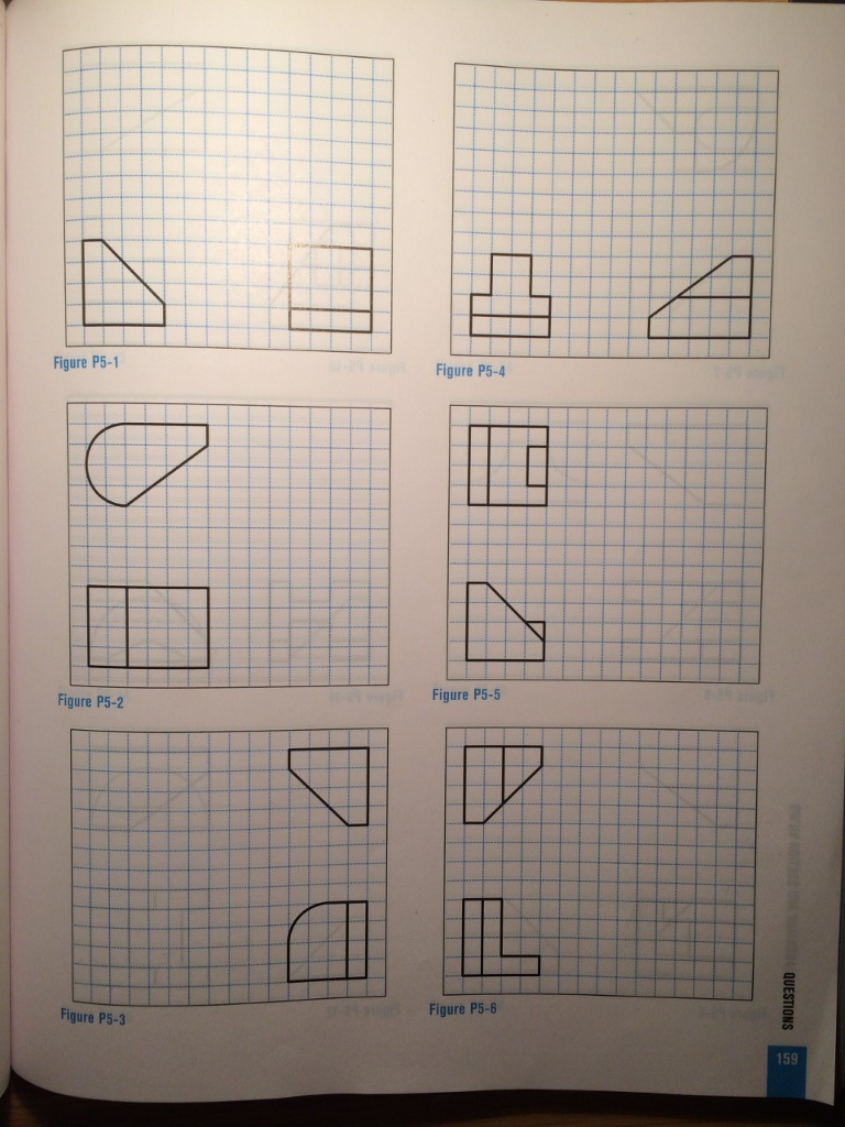 Solved Given the two views appearing in Figures P5-1 through | Chegg.com
