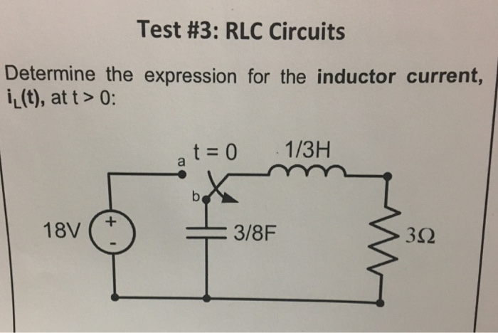 Solved Determine the expression for the inductor current, | Chegg.com