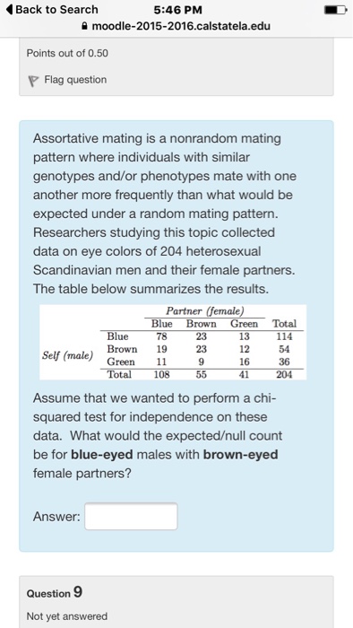 Solved Assortative mating is a nonrandom mating pattern | Chegg.com