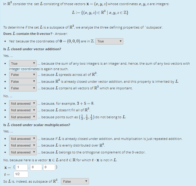 Solved In R3 consider the set L consisting of those vectors | Chegg.com