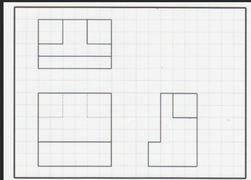 Solved Isometric drawing of the following, One square is one | Chegg.com
